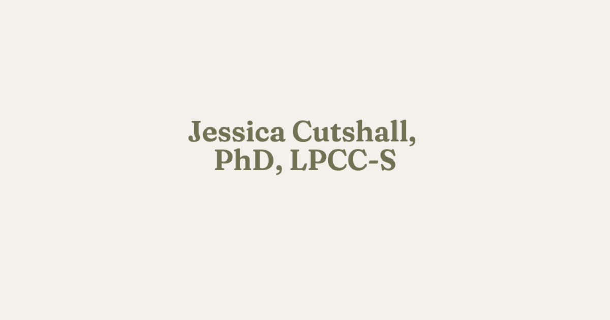 Jessica Cutshall, PhD, LPCC-S